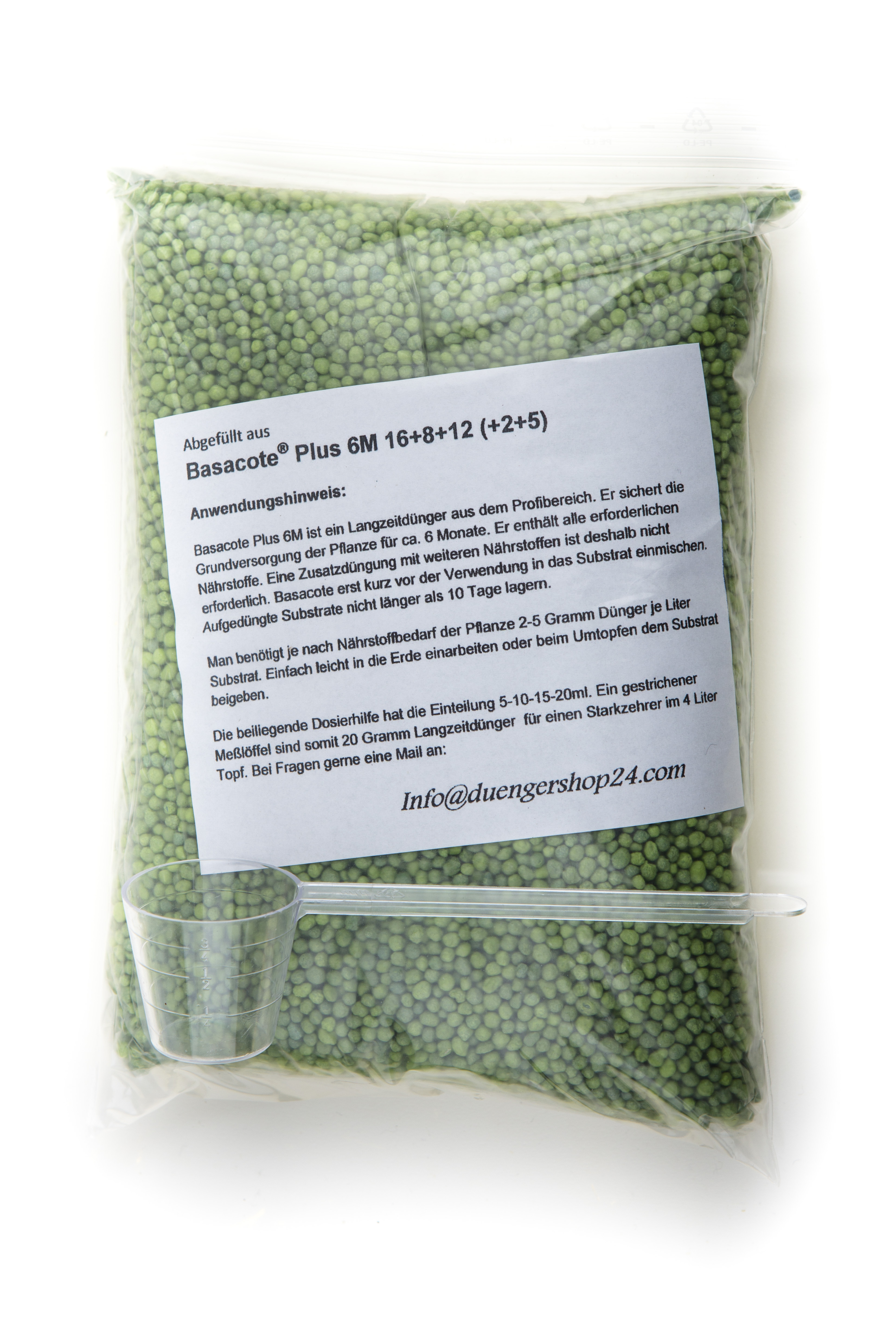 duengershop24.com - 0,5 kg Abfüllung aus Basacote® Plus 6M 16+8+12(+2+5)